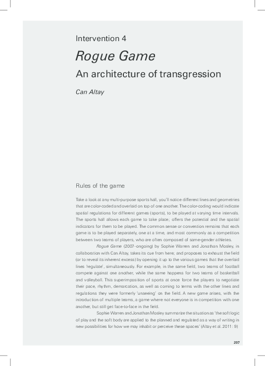 (PDF) “Rogue Game: An Architecture of Transgression” in L.Rice and D ...