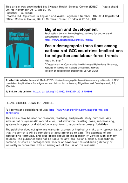 (PDF) Transitions GCC in migration