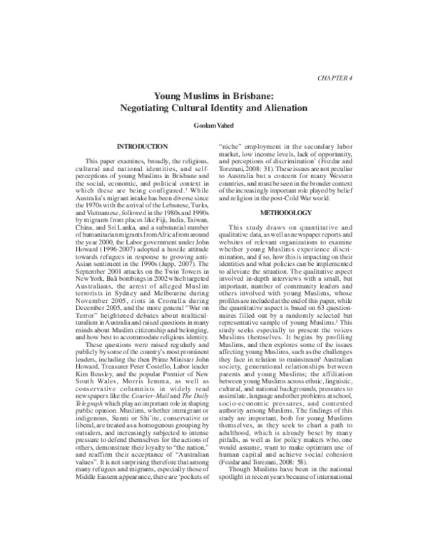 (PDF) Young Muslims in Brisbane: Negotiating Cultural Isolation and ...