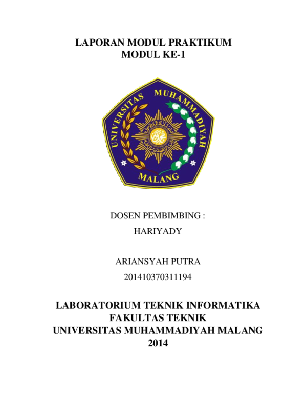 (PDF) Laporan Praktikum Modul 1 Pengenalan Java Lab. Teknik Informatika ...