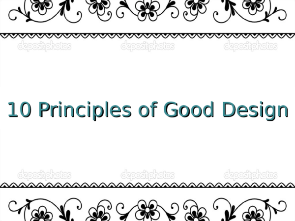 (PPT) 10 Principles of Good Design
