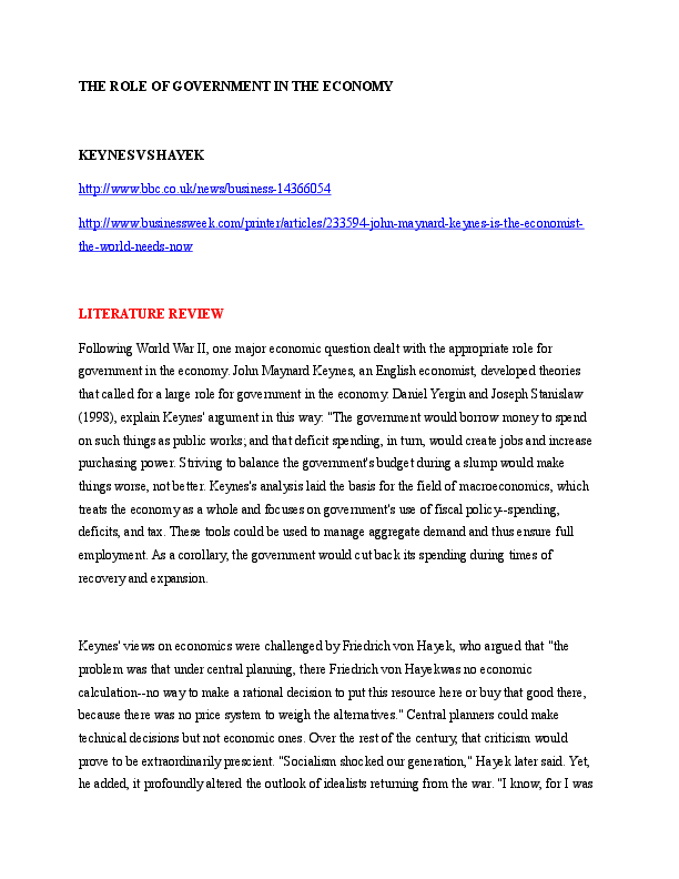 Keynes vs Hayek - Fight of the century