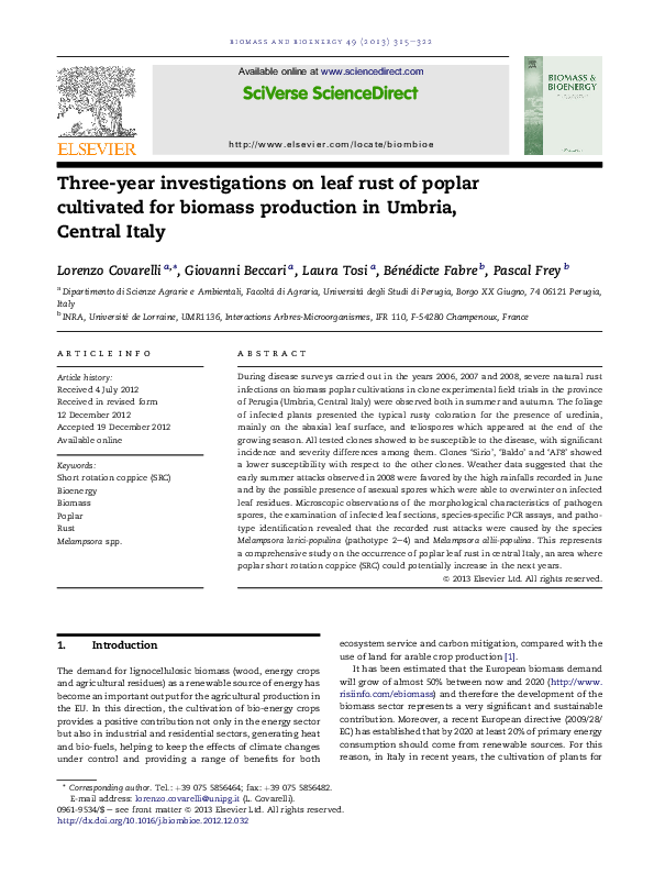 (PDF) Three-year investigations on leaf rust of poplar cultivated for ...