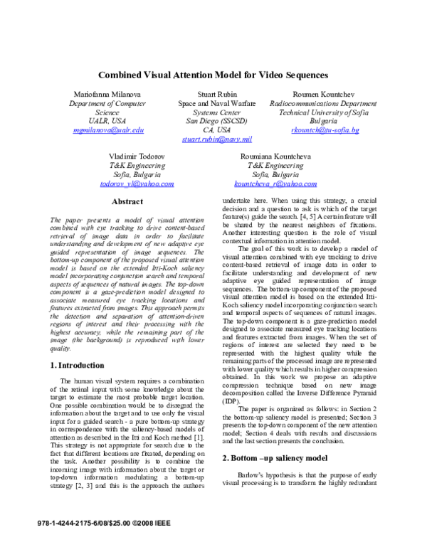 (PDF) Combined Visual Attention Model for Video Sequences