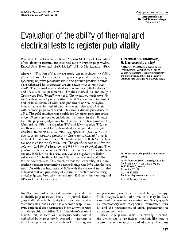 (PDF) Evaluation of the ability of thermal and electrical tests to ...