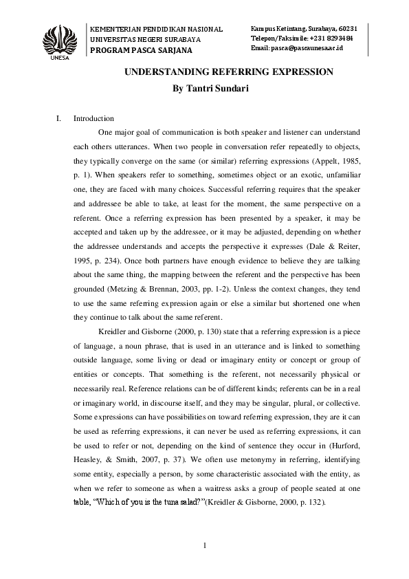 (PDF) Referring Expression