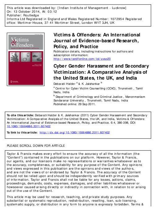 (PDF) Victims & Offenders: An International Journal of Evidence-based ...