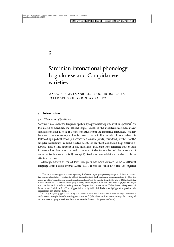 Sardinian intonational phonology: Logudorese and Campidanese varieties