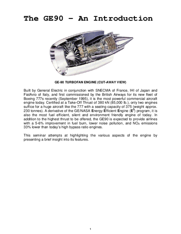 (PDF) The GE90 -An Introduction