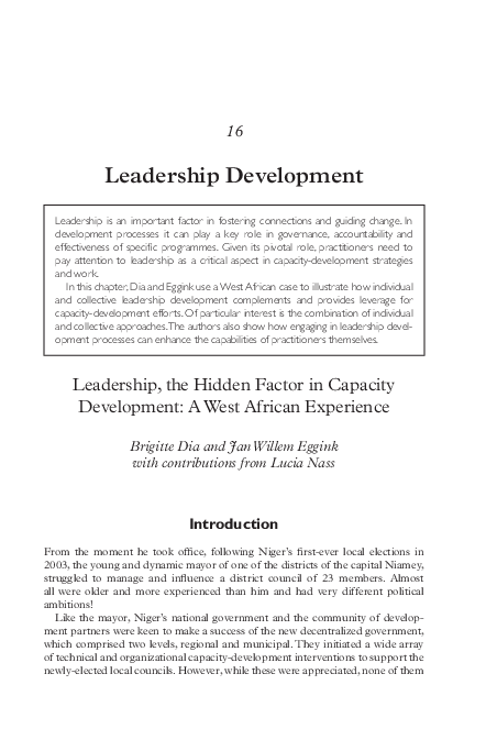 (PDF) Leadership Development