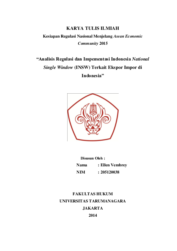 (PDF) Asean Single Window (Asean Economic Community)