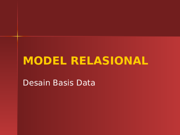 (PPT) 7. Model Relasional