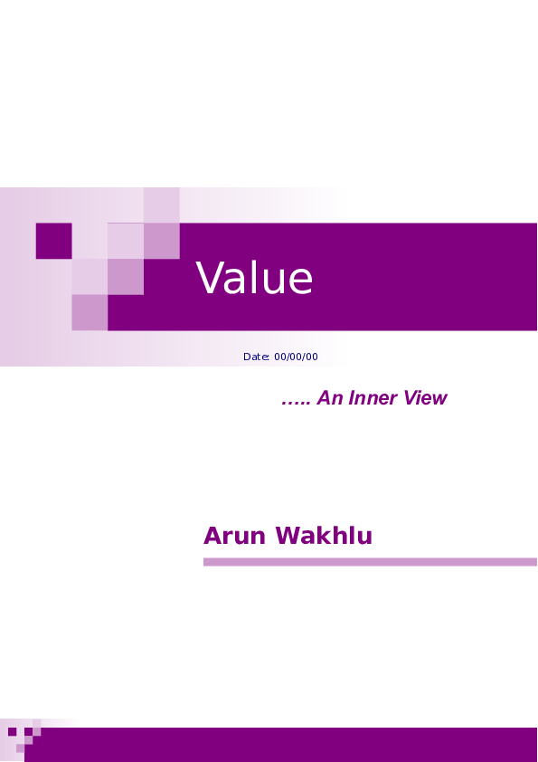 (DOC) VALUE ...An Inner View