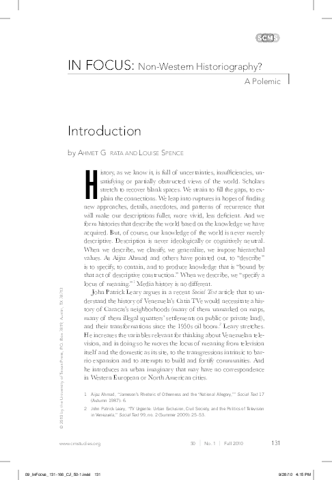 (PDF) A Polemic: Non-western Historiography