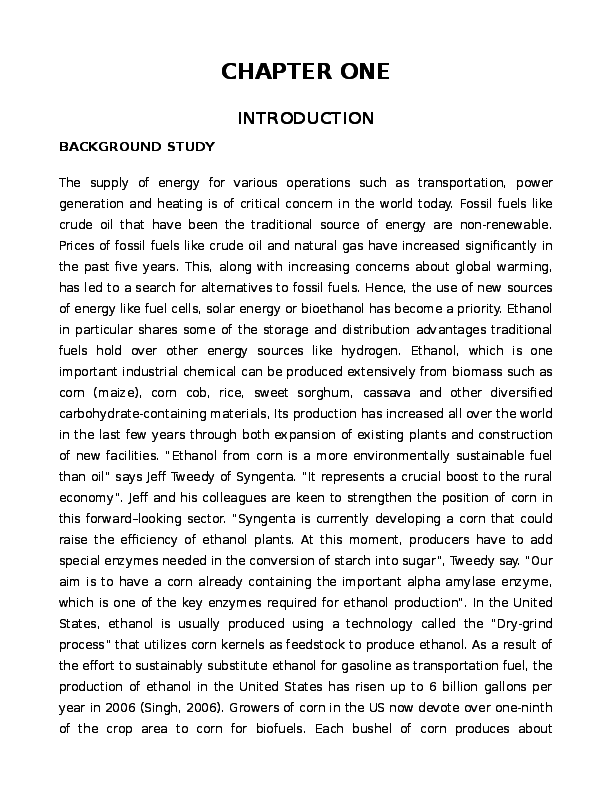 Doc Plant Design For Production Of Fuel Grade Ethanol