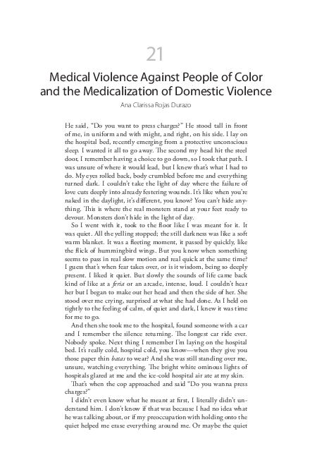 (PDF) Medical Violence Against People of Color and The Medicalization ...