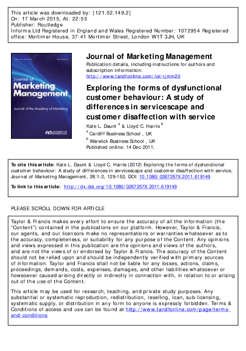 (PDF) Journal of Marketing Management Exploring the forms of ...