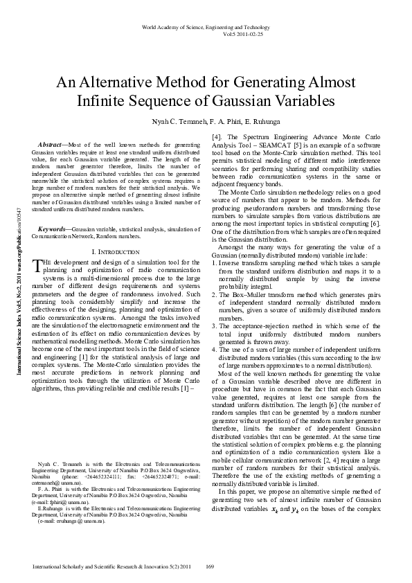 Pdf An Alternative Method For Generating Almost Infinite Sequence Of