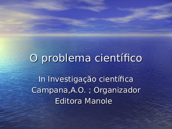 (PPT) Problema cientifico