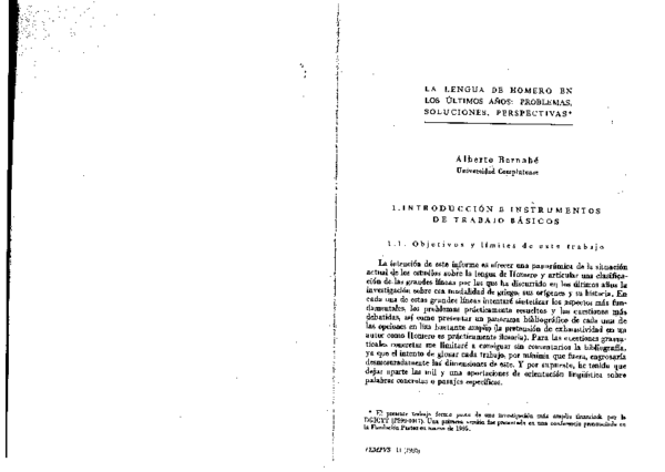 (PDF) ."La lengua de Homero en los últimos años: Problemas, soluciones ...