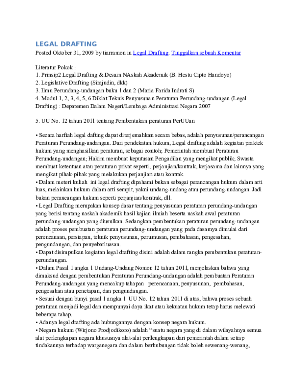 (DOC) LEGISLATIF DRAFTING