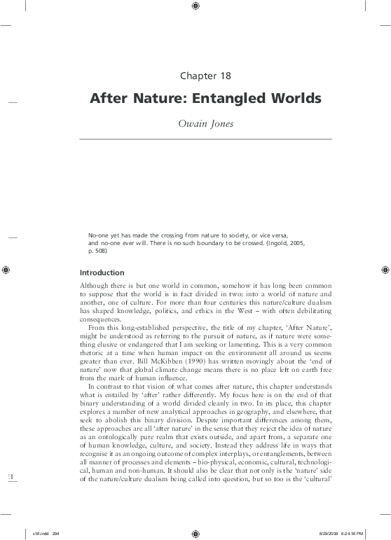 (PDF) After Nature: Entangled Worlds