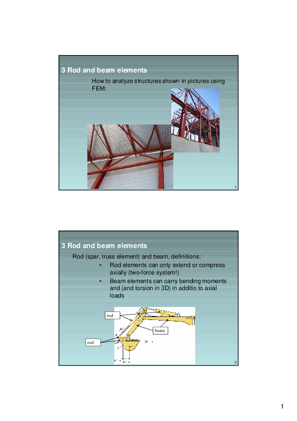 (PDF) 3 Rod and beam elements