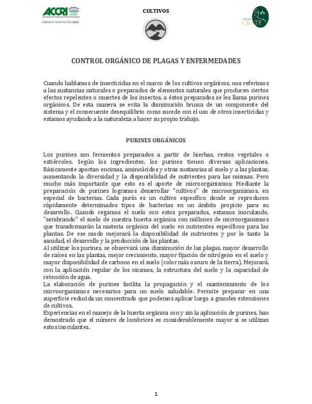 (PDF) CONTROL ORGÁNICO DE PLAGAS Y ENFERMEDADES