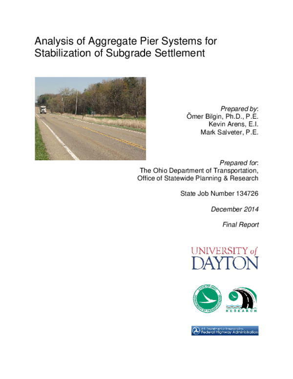 (PDF) Analysis of Aggregate Pier Systems for Stabilization of Subgrade ...