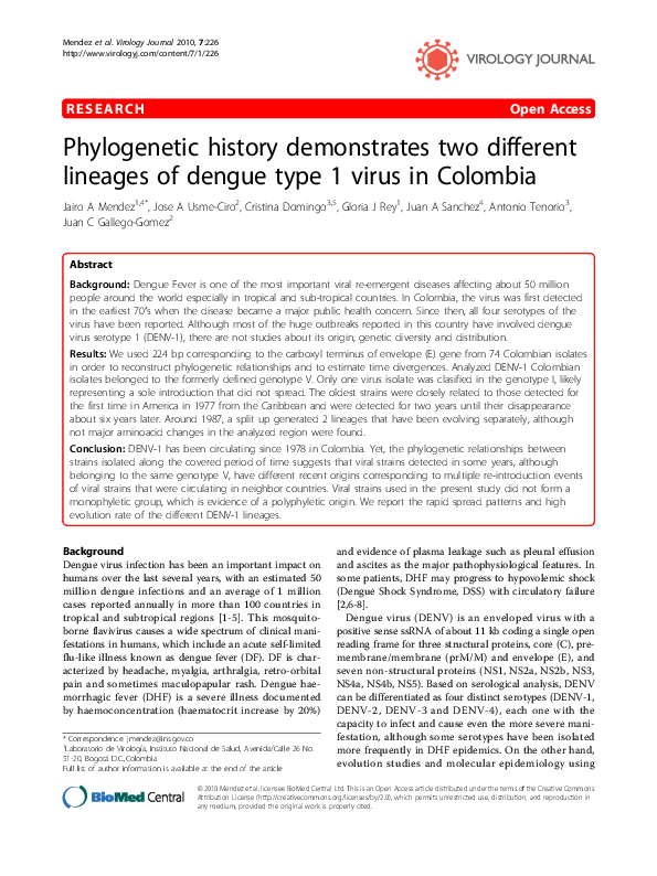 (PDF) Phylogenetic history demonstrates two different lineages of ...