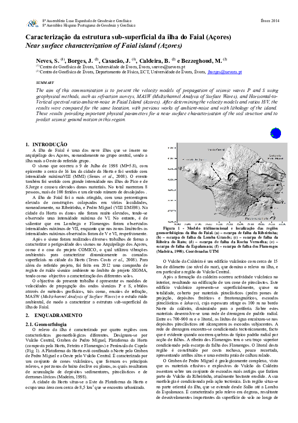 Doc Near Surface Characterization Of Faial Island Azores