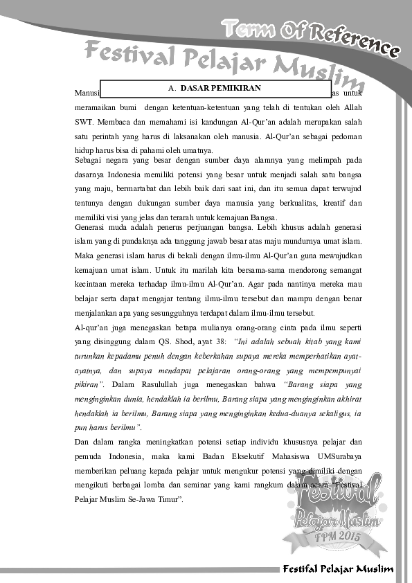 (DOC) Ter Of Reference FPM