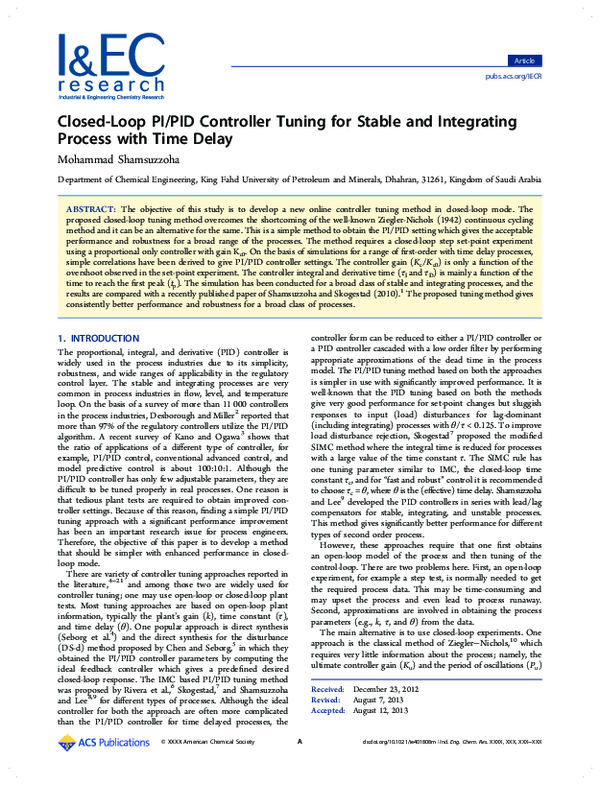 (PDF) SHAMS Closed Loop PID Tuning Method