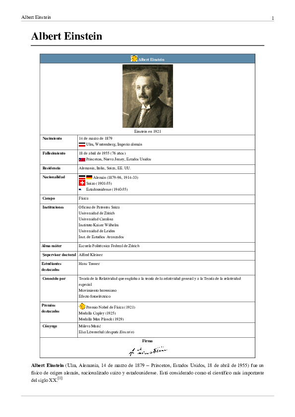 (PDF) Albert Einstein