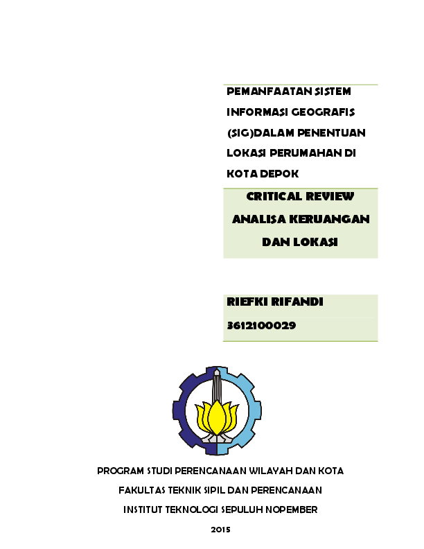 (PDF) PEMANFAATAN SISTEM INFORMASI GEOGRAFIS (SIG)DALAM PENENTUAN ...