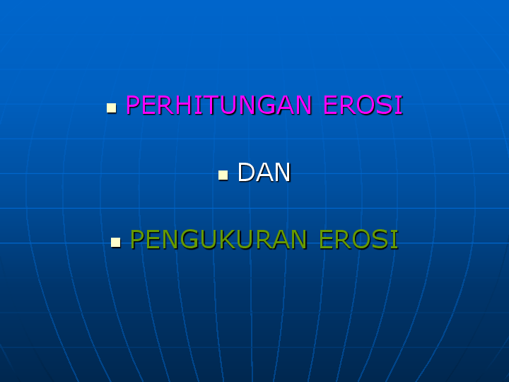 (PDF) PERHITUNGAN EROSI