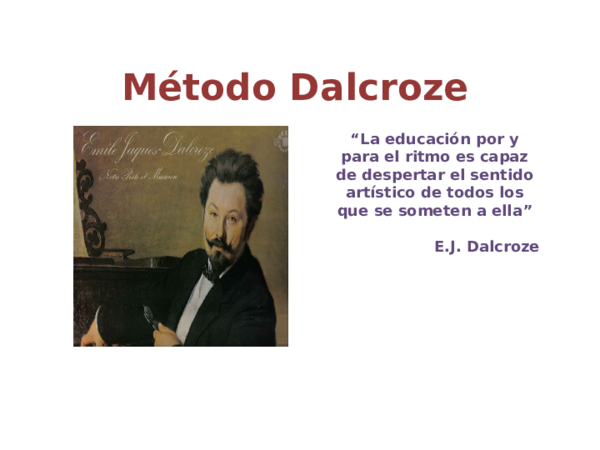 (PPT) Método Dalcroze