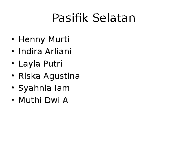 (PPT) Pasifik Selatan
