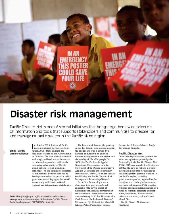 (PDF) Disaster risk management