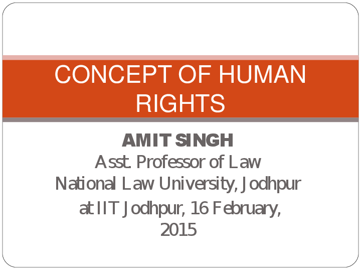(PDF) CONCEPT OF HUMAN RIGHTS
