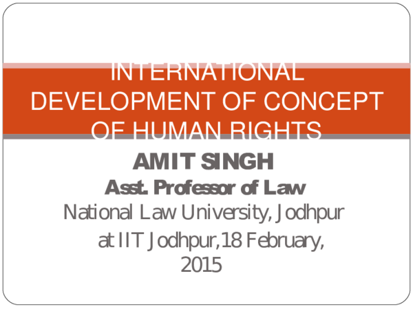 (PDF) INTERNATIONAL DEVELOPMENT OF CONCEPT OF HUMAN RIGHTS