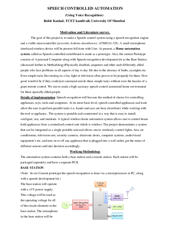 (PDF) SPEECH CONTROL