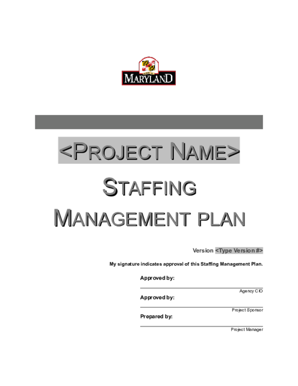 (DOC) Staffing Management Plan