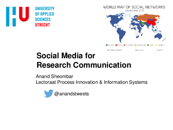 (PDF) Social Media for Research Activities and Communication