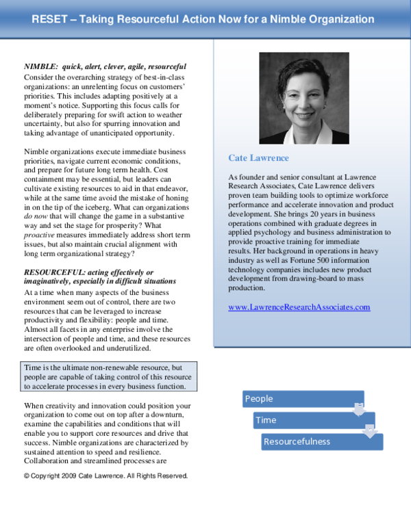 (PDF) RESET - Taking Action for a Nimble Organization