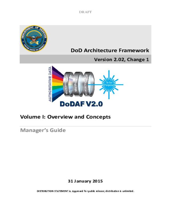 (PDF) The DoD Architecture Framework, Volume 1: Overview and Concepts ...