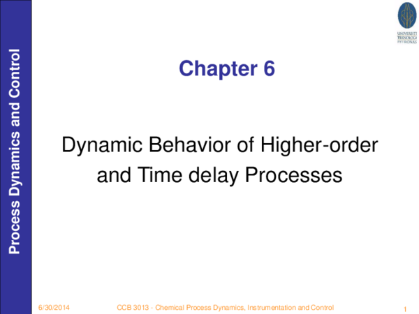 (PDF) Dynamic Behavior of Higher-order and Time delay Processes