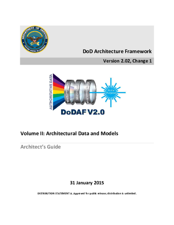 (PDF) The DoD Architecture Framework, Volume 2: Architectural Data and ...