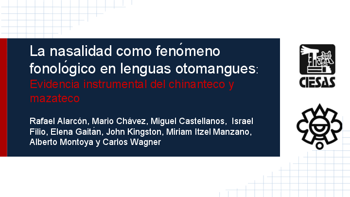 La nasalidad como fenómeno fonológico en lenguas otomangues: Evidencia ...