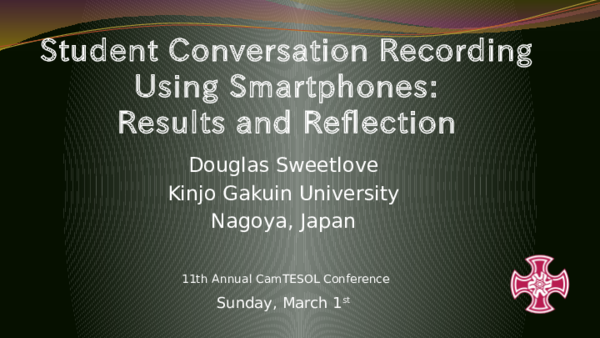 (PPT) Student Conversation Recording Using Smartphones: Results and ...
